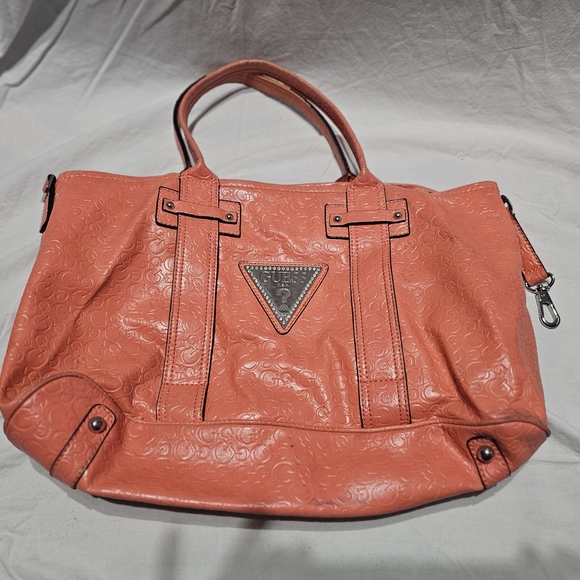 Guess | Bags | Guess Coral Tote Bag With Textured Leather Finish | Poshmark